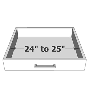 24" to 25" Wide Drawer Organizers – Drawer Insert Designer